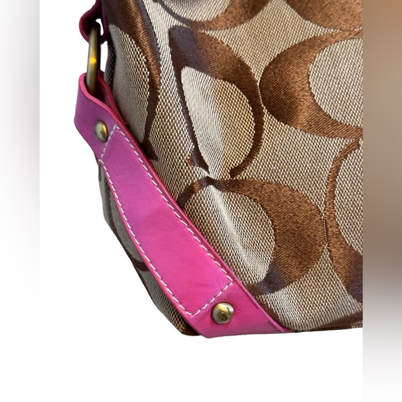 Coach | Bags | Coach Hobo Signature Canvas Candy Pinkbrown | Poshmark